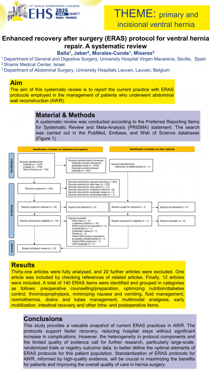 EHS 2025 - Enhanced recovery after surgery (ERAS) protocol for ventral ...
